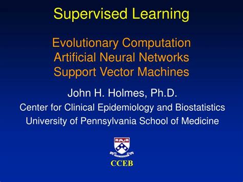 Ppt Supervised Learning Evolutionary Computation Artificial Neural Networks Support Vector