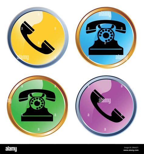 Collection Of Colourful Phone Icons Web Elements Vector Illustration