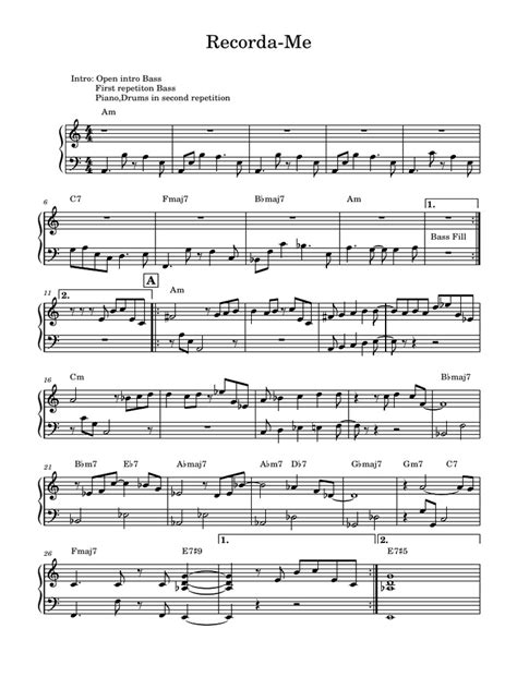 Recorda Me Pdf Musical Instruments Popular Music