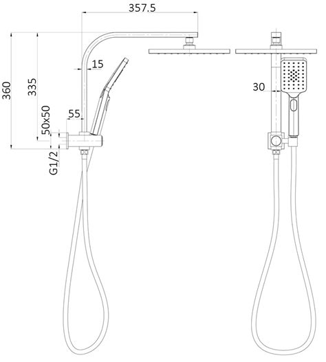 Sando Mini Multifunction Shower Elegant Building Supplies