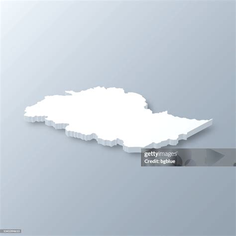 Gilgit Baltistan 3d Map On Gray Background High Res Vector Graphic