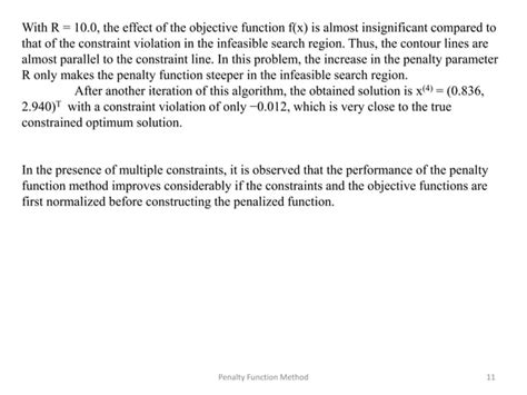 Penalty Function Method In Modern Optimization Techniques Pptx