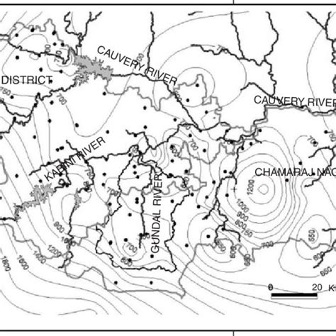 The Kabini River Basin Showing Major Drainage Network And Reservoirs