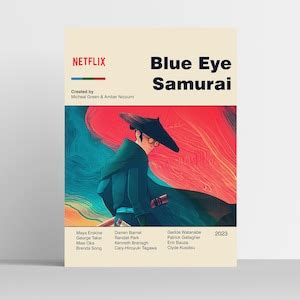 Blue Eye Samurai Anime Poster Digital Art Printable Art Wall