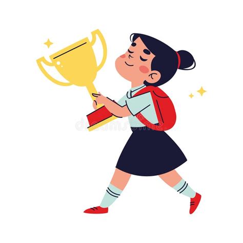 Best Student Girl Trophy Stock Vector Illustration Of Model 370006828