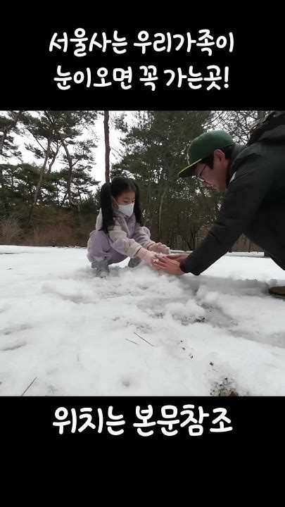 Shorts 서울에서 눈이 오면 우리 가족이 꼭 가는 깨끗한 눈으로 놀 수 있는 곳 Youtube