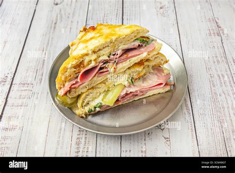 Pastrami Sandwich Cured And Smoked Beef Sauerkraut Swiss Cheese And