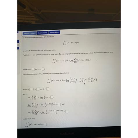 Solved In This Problem We Evaluate The Definite Chegg Com