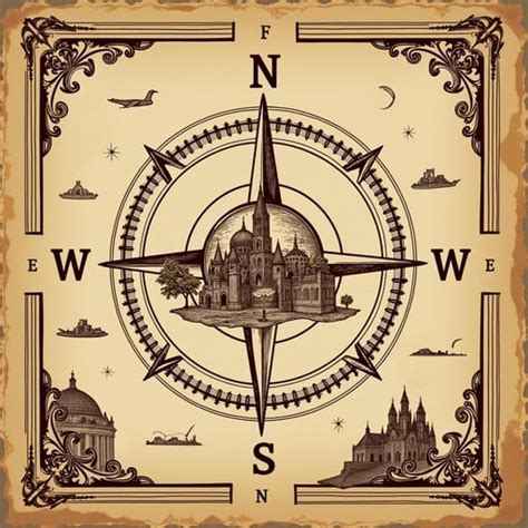 Free Vintage Compass Map Image Compass Navigation Vintage
