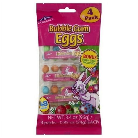 Easter Bubblegum Eggs 4pk 3 4oz Peg