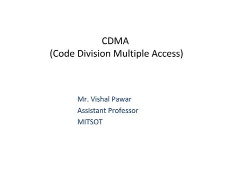 Code Division Multiple Access Ppt