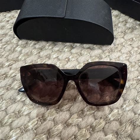 Prada Sunglasses Tortoise Shell Barely Depop
