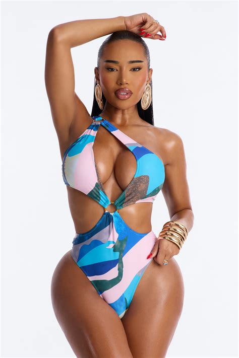 Officially Summer Cutout One Piece Swimsuit Bluecombo Fashion Nova