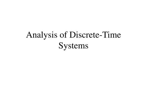 Ppt Time Domain Representations Of Linear Time Invariant Systems