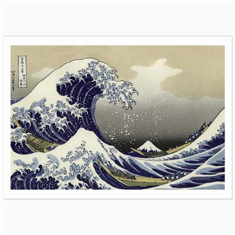 Japanese Woodblock Print The Great Wave Off Kanagawa By Hokusai Wallango