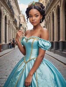 Tiana Blue Dress Cosplay Free Face Swap Id