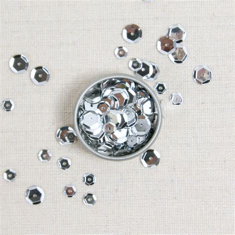 Cupped Sequins Silver Benzie Design