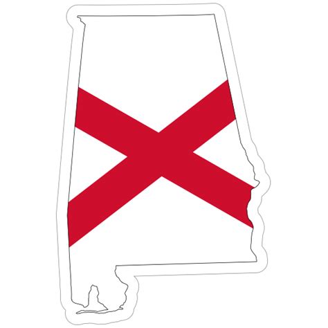 Order Your Alabama Flag State Sticker Today Free Shipping