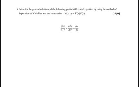 solved 4 solve for the general solutions of the following