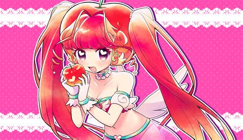 Tsunoji Highres 1girl Apple Bandeau Bare Shoulders Breasts