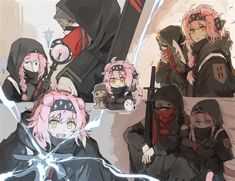 Goldenglow And Red Arknights Drawn By Uncleko5 Danbooru