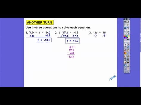 Grade 8 Lesson 13 Solve Linear Equations With Rational Coefficients