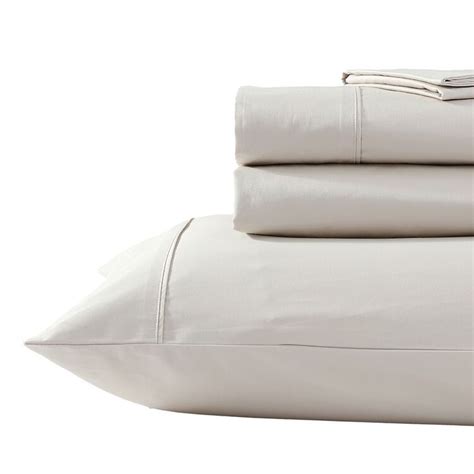 Private Collection 500 Thread Count Cotton Sateen Sheet Set Stone King