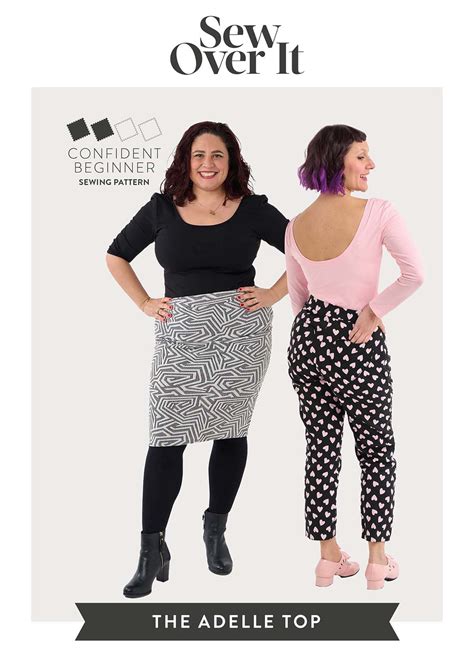Sew The Adelle Top Stylish Jersey Top Pdf Sewing Pattern Sew Over It