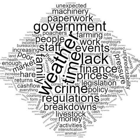 Word Cloud Illustrating The Qualitative Responses Inferential Analysis Download Scientific