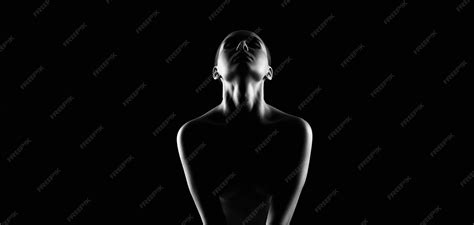Mujer Desnuda Silueta Hermoso Desnudo Cuerpo Niña Foto Premium