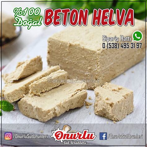 Onurlu 100 Doğal Beton Helva Tamamen Doğal Ürünlerimiz Ile