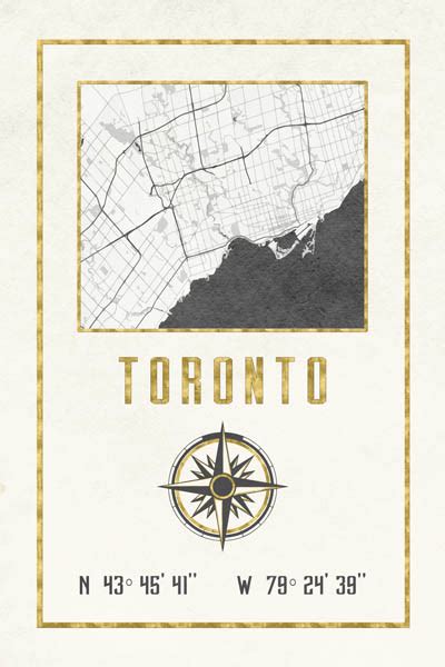 Toronto Compass Map Pi Creative Art Online Art Art Online Art
