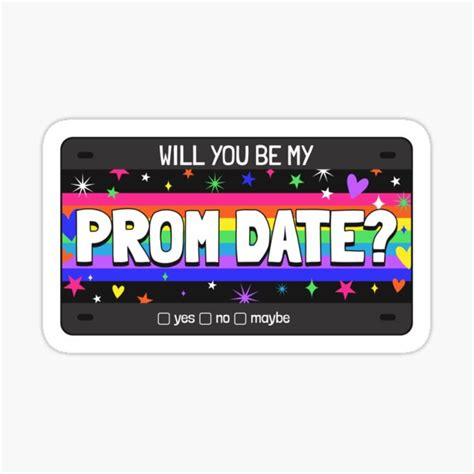Will You Be My Prom Date Lgbtq Sticker For Sale By Justbla