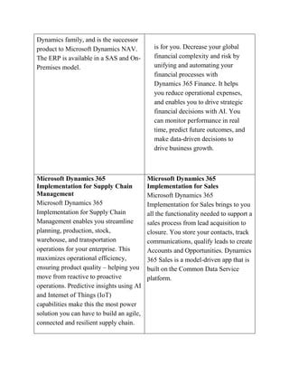 Microsoft Dynamics 365 Implementations PDF