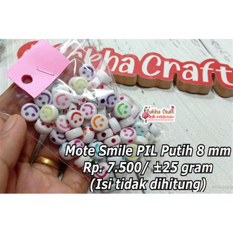 Jual Mote Smile PIL Mm Gram Bahan Craft Medan Shopee Indonesia