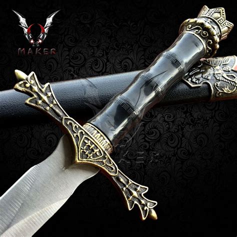 King Medieval Ornate Sword Fantasy 135 Steel Blade Short Sword Knife
