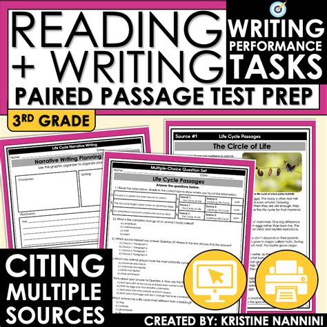 3rd Grade Ela Paired Passages Test Prep In The Classroom With Kristine Nannini