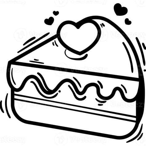 Cake Love Doodle Icon Isolated 24406023 Png