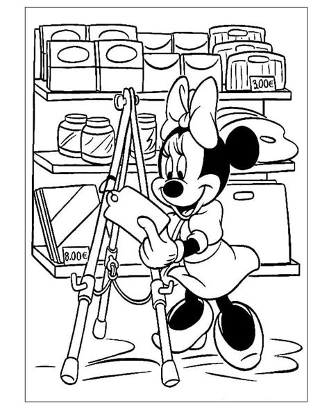 Minnie Reads The Label Coloring Page Download Print Or Color Online For Free