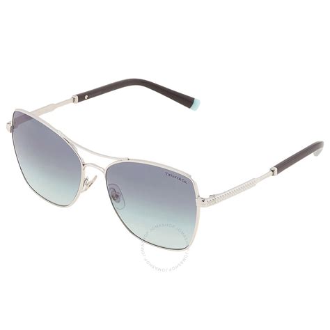 Tiffany And Co Azure Gradient Blue Square Ladies Sunglasses Tf3084