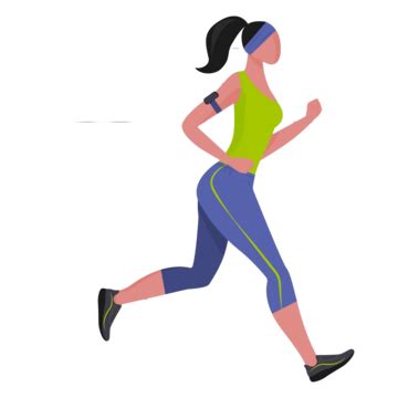 Woman Jogging Clipart