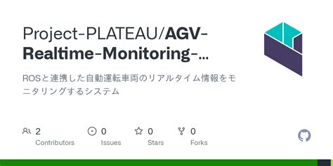 Github Project Plateauagv Realtime Monitoring System Rosと連携した自動運転車両