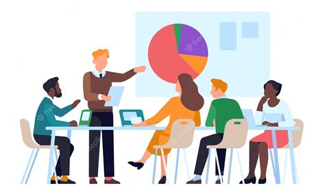 Collaborative Business Meeting With Data Presentation Team Strategy Session 3831792 Clipart