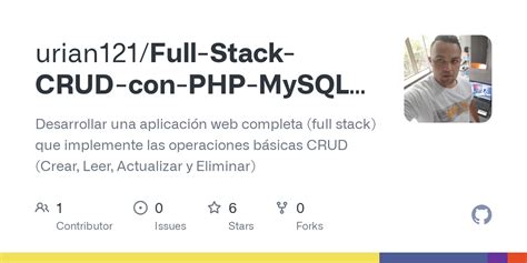 Github Urian121full Stack Crud Con Php Mysql Api Rest Y Reactjs
