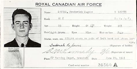 Frederick Eugene Davies Veterans Affairs Canada