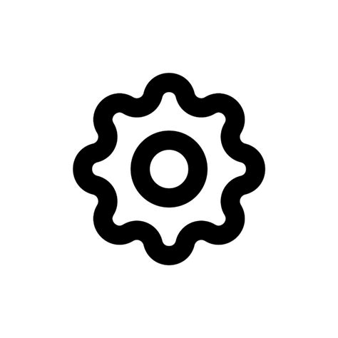 Black And White Settings Icon