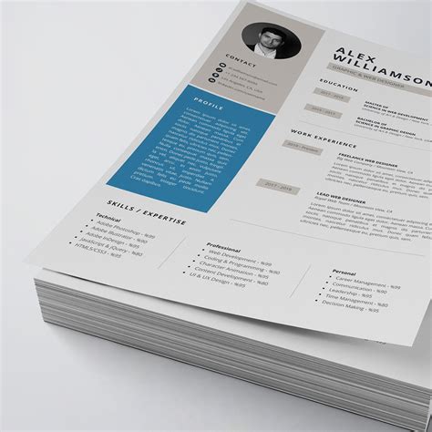 Clean Resume Layout Masterbundles