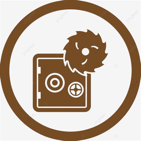 Vector Icon Of Round Flat Brown Color For Hacking And Theft Vector