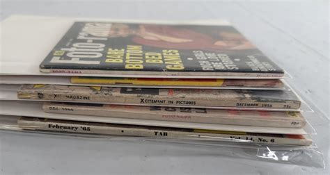 5 Vintage 1950s 60s Adult Mens Digest Magazines Girls Foto Rama Tab