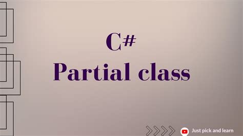 Partial Class In C C Object Oriented Programming C Oops Youtube
